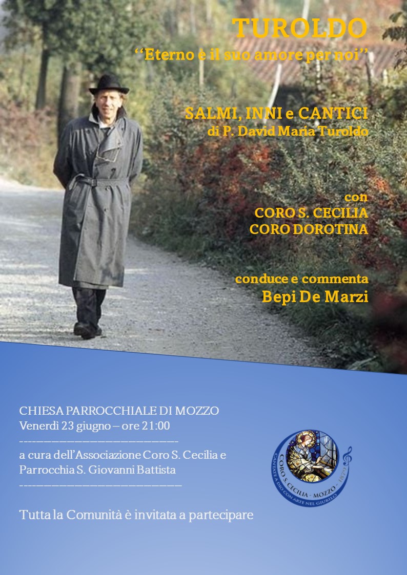 Mozzo/Corali: De Marzi e Turoldo il 23 giugno – Mozzo News